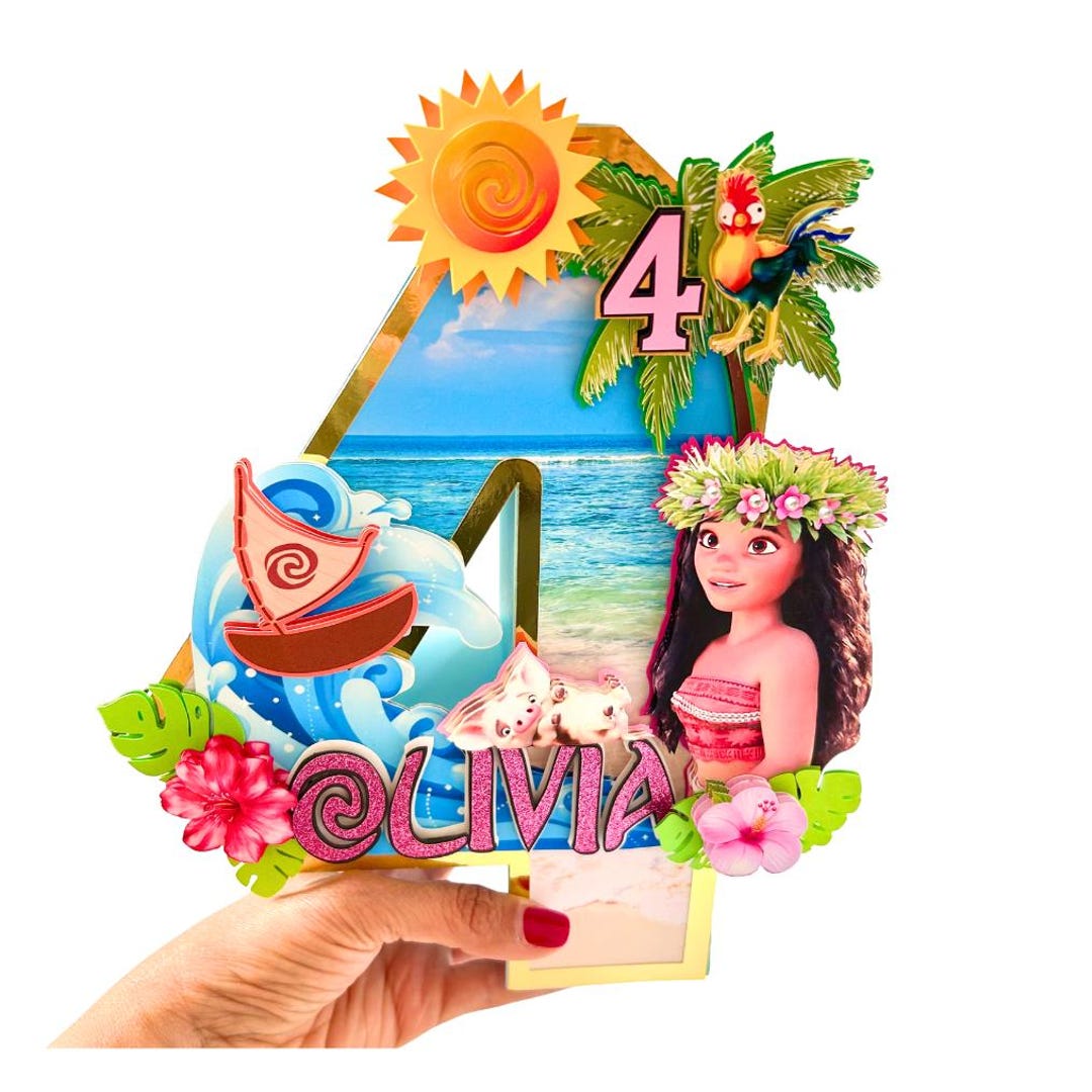 Moana Theme 3D Numbers, Moana Birthday Party Decorations, Moana Custom ...