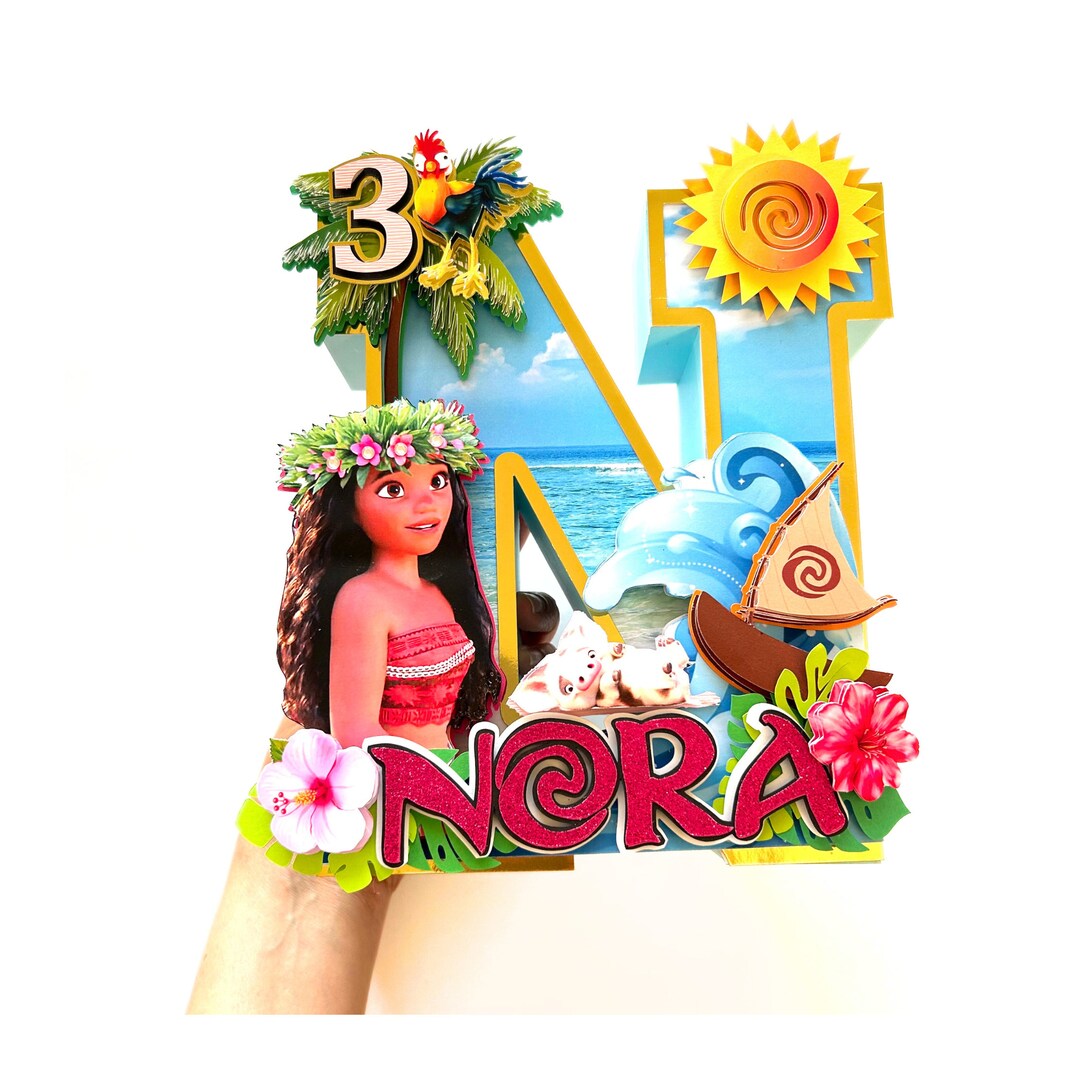 Moana 3D Numbers, Moana Birthday Decorations, 1st Moana Party ...
