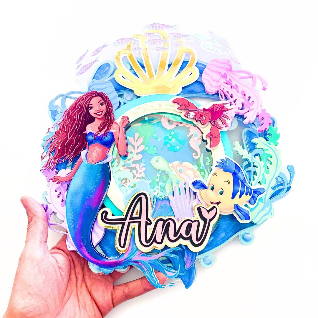 New Black Mermaid Live Action Cake Topper,mermaid Party,little Mermaid ...