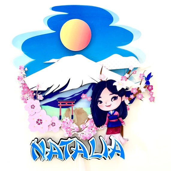 Mulan cake topper,Mulan Birthday party,Disney Princess Cake Topper by ...