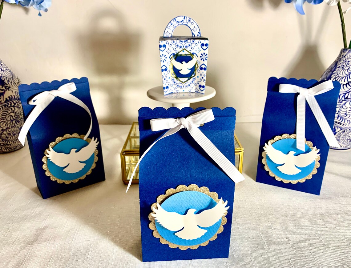 Baptism Favor Boxes: Religious Party Treat Boxes (set of 3) - Etsy