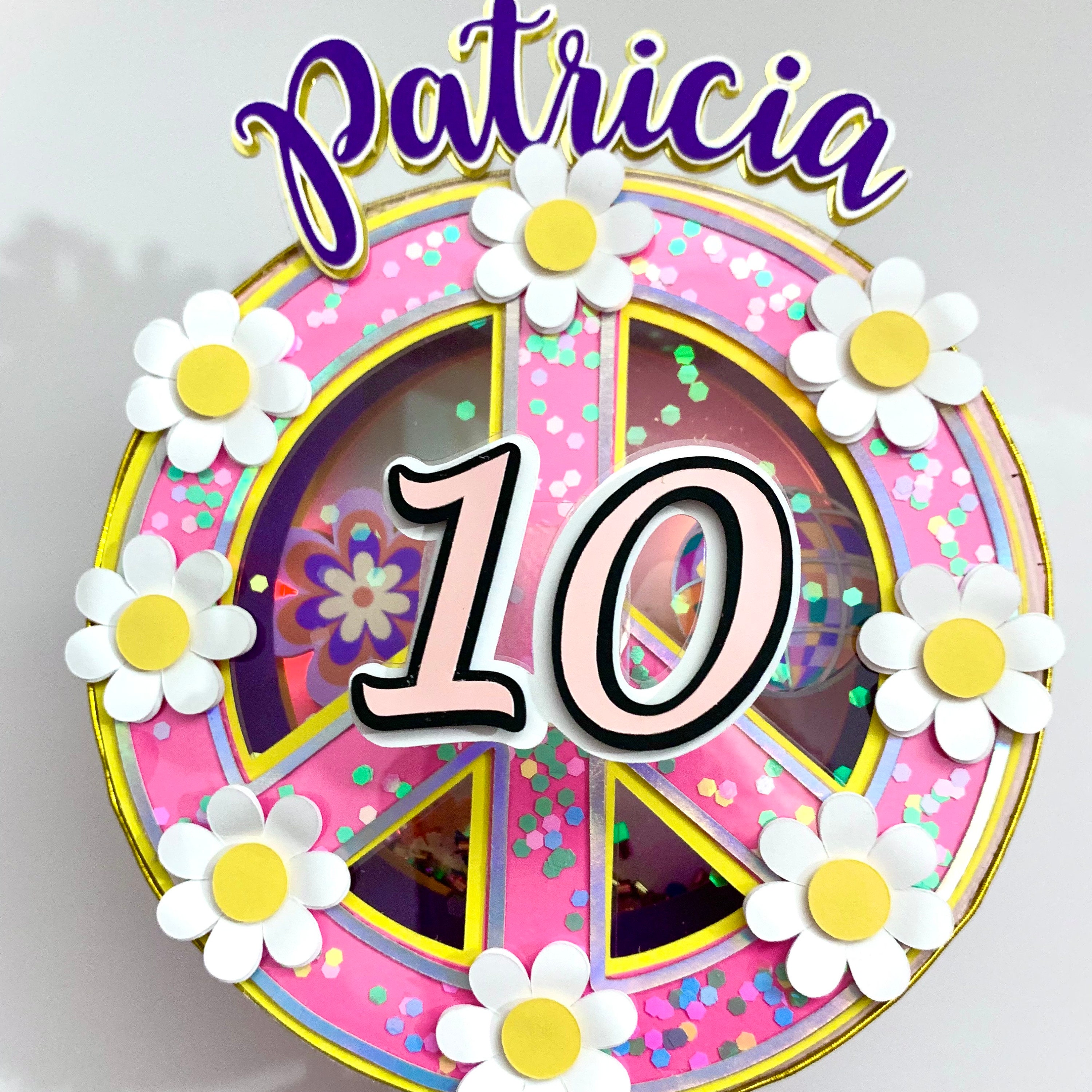 Two Groovy Birthday Cake Topperretro Party Decorgroovy Baby - Etsy