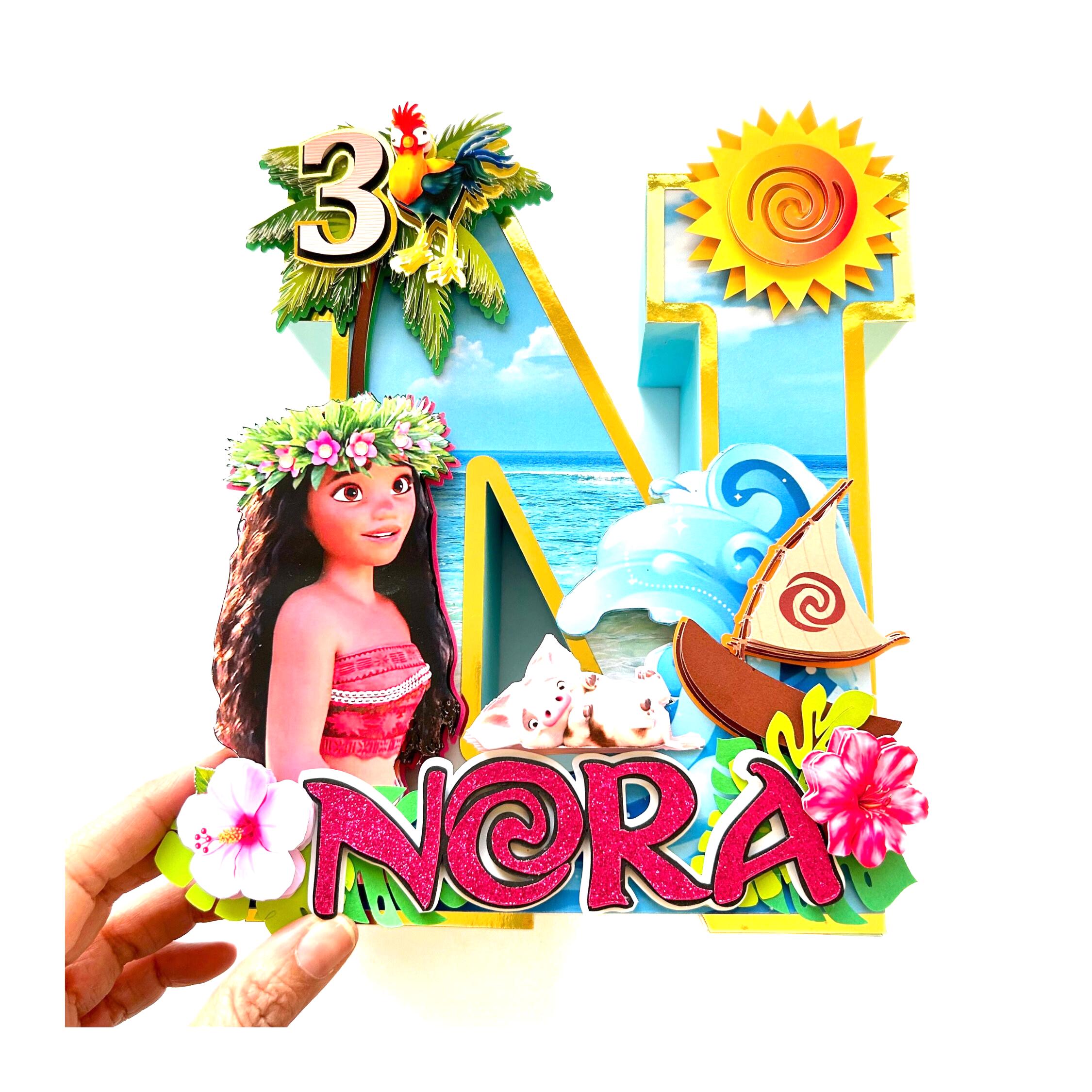 Moana Theme 3D Numbers, Moana Birthday Party Decorations, Moana Custom ...