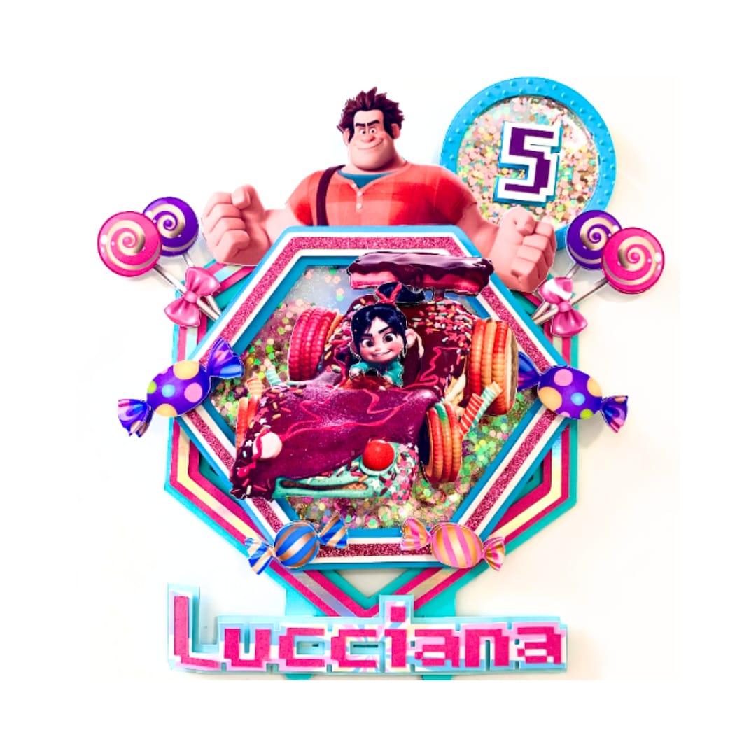 Vanellope Sugar Rush Cake Topper,wreck It Ralph Party,vanellope Cake ...