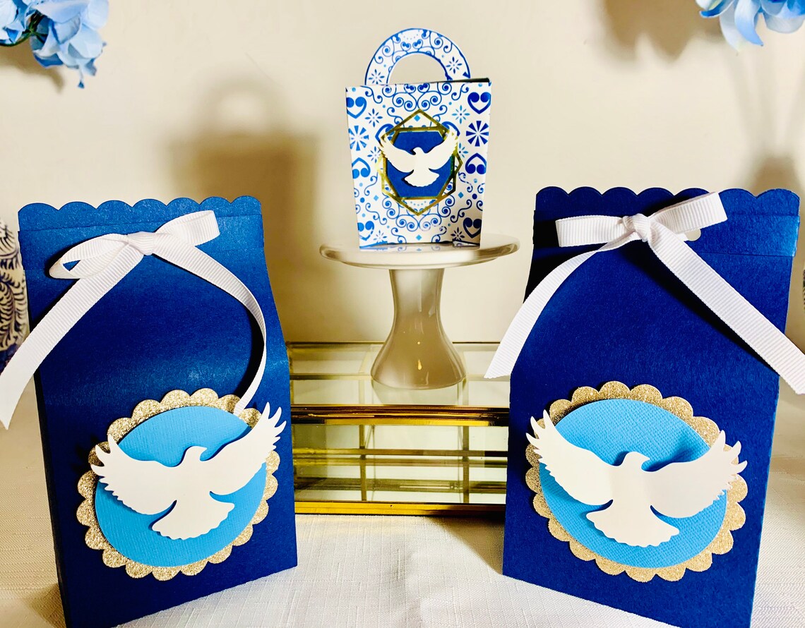 Baptism Favor Boxes: Religious Party Treat Boxes (set of 3) - Etsy