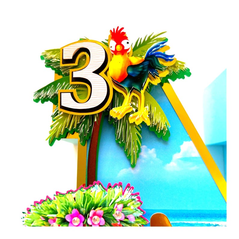 Moana Theme 3D Numbers, Moana Birthday Party Decorations, Moana Custom ...