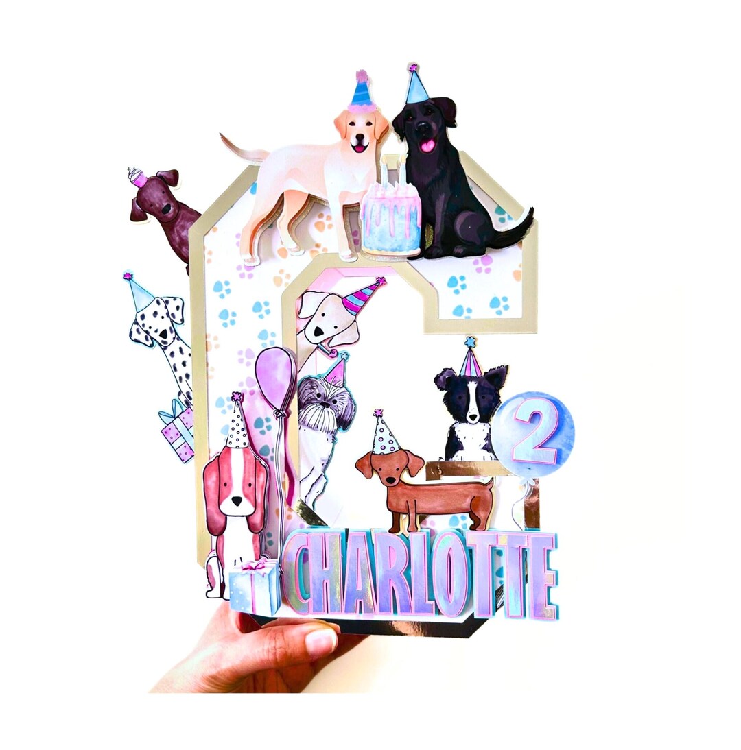 Puppy Theme Party 3D Letters, Dog Birthday Decor, Two Let the Dogs Out ...