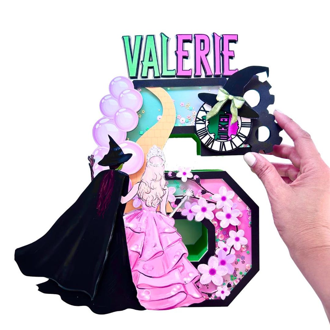 Wicked 3D Letters, Glinda and Elphaba Birthday Party Decoration, Pink ...