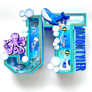 Under the Sea 3D Letters, Ocean Theme Party Decorations, Sea Theme ...