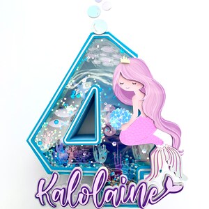 Ariel 3D Letter,little Mermaid Birthday Party Decorations,custom 3d ...