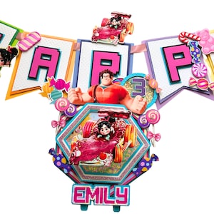 Vanellope Sugar Rush Cake Topper,wreck It Ralph Party,vanellope Cake ...