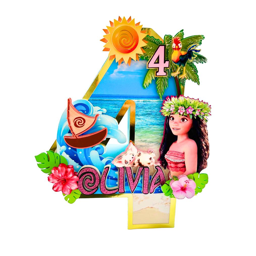 Moana Theme 3D Numbers, Moana Birthday Party Decorations, Moana Custom ...