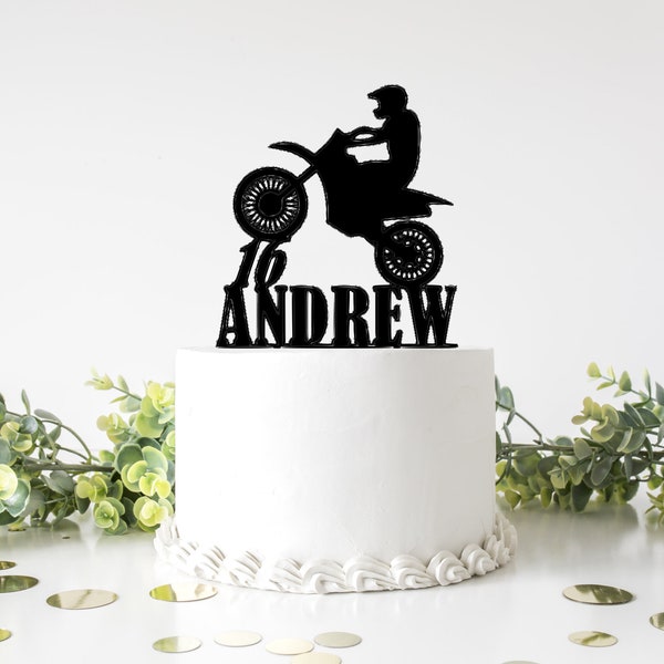 Motorcycle Cake Topper - Etsy
