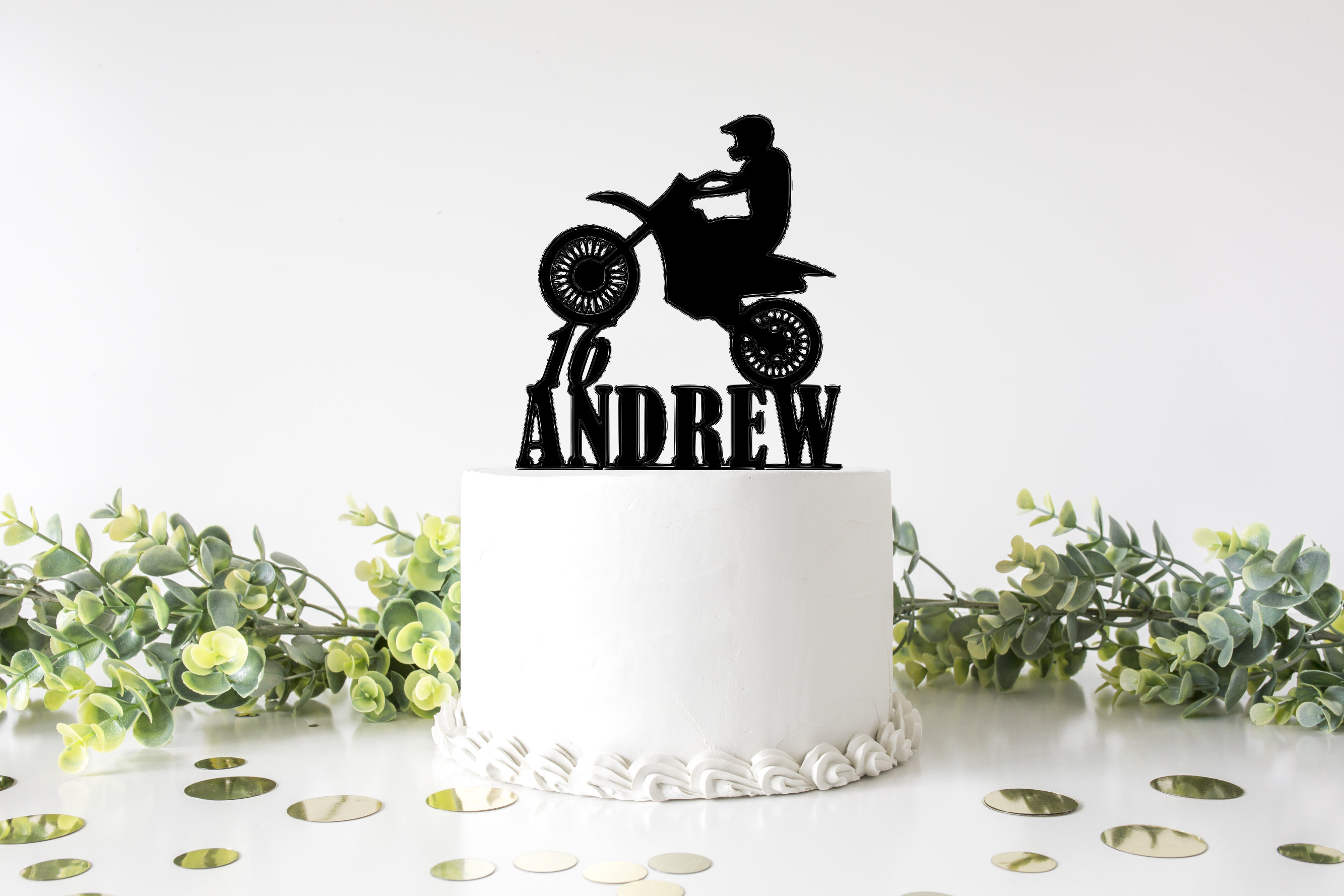 Customizable Motorcycle Cake Topper - Etsy