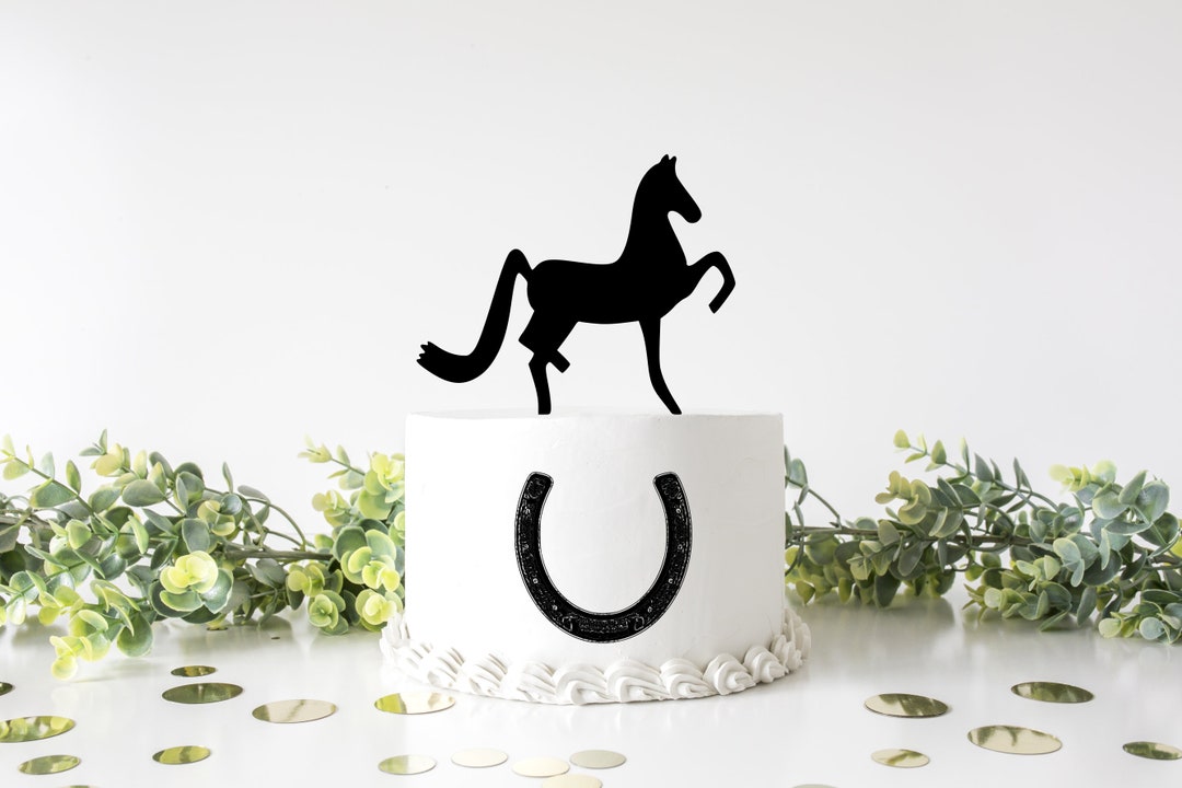 Horse Horseshoe Derby Cake Topper - Etsy