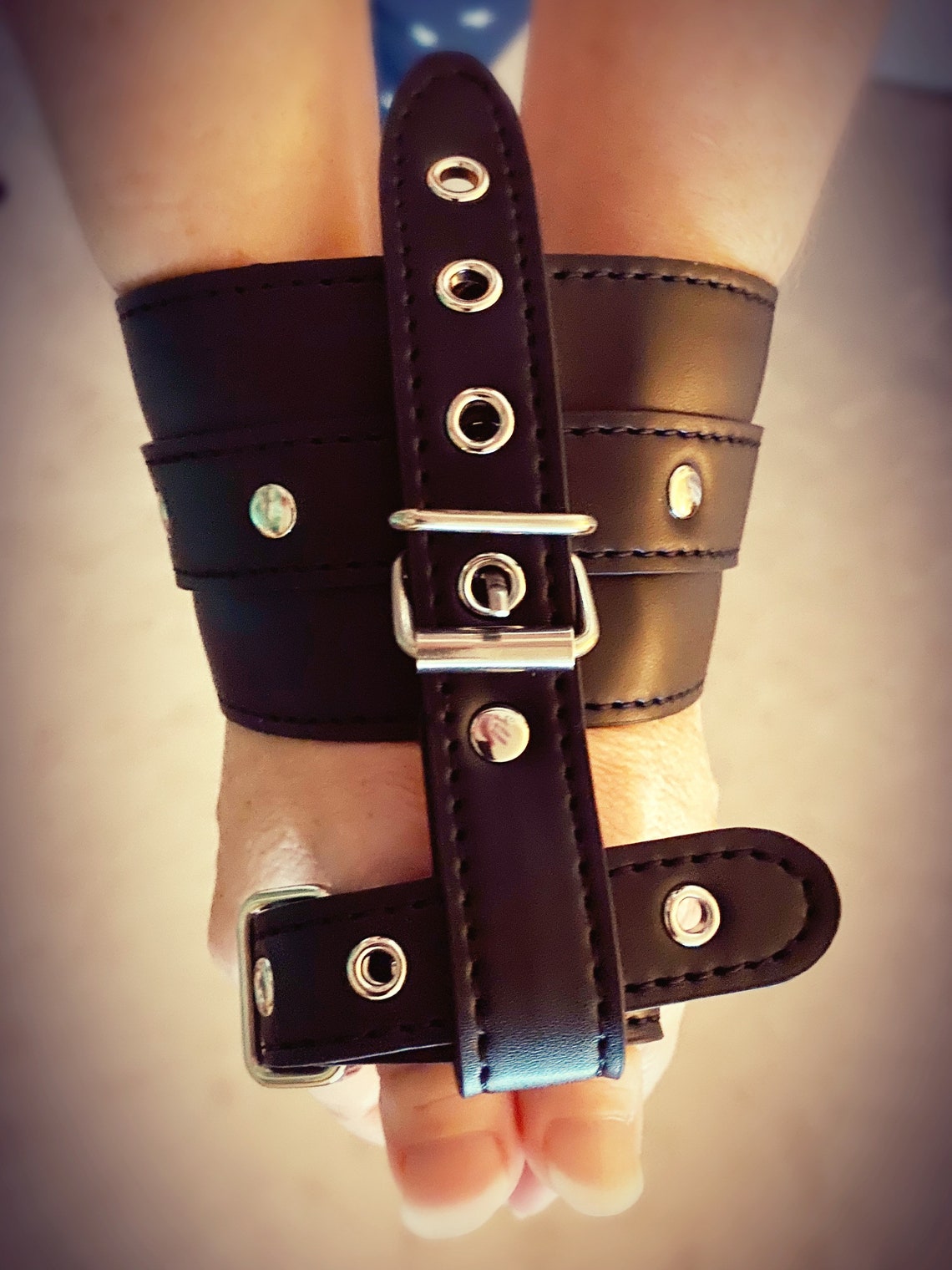 Wrist and Thumb Restraint Device Leather Bondage Harness or - Etsy