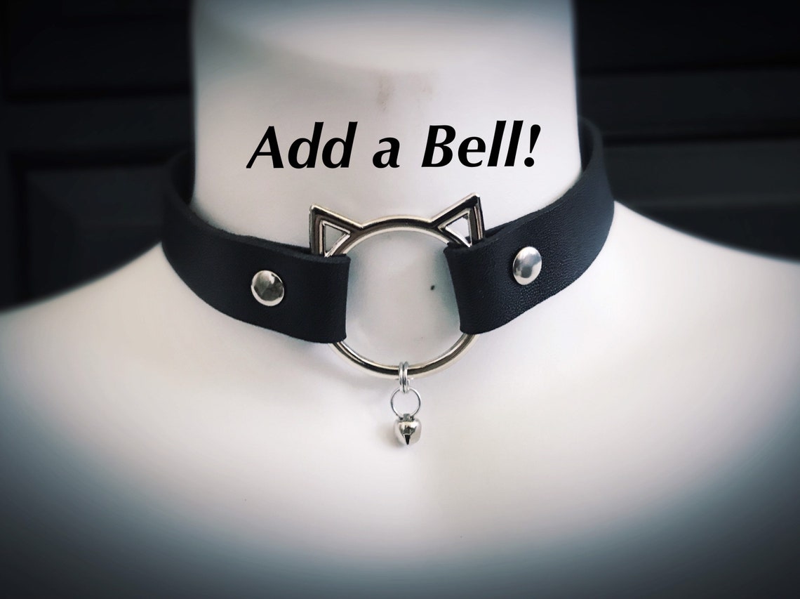 A Red Black Pink Kitten Play Collar Kitty O Ring Black Bdsm Etsy