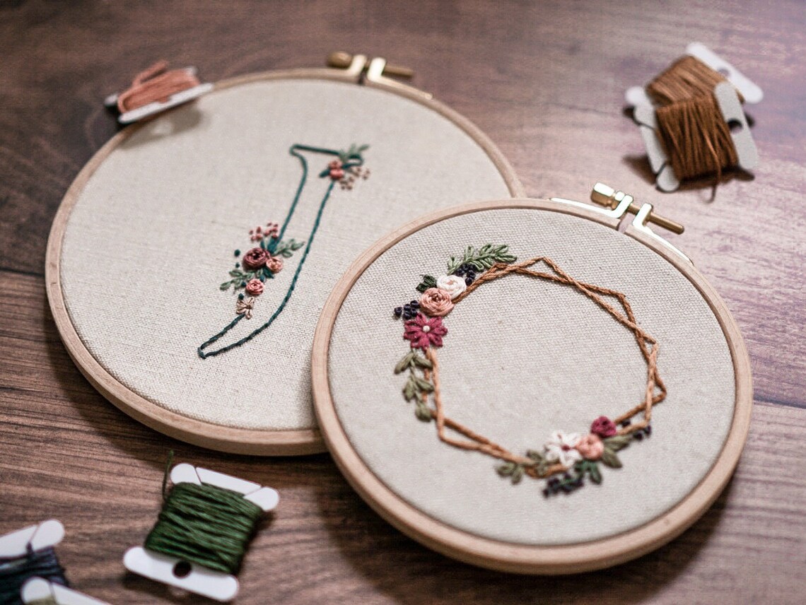 Embroidery Template Letter "t" Monogram With Instructions and Video ...