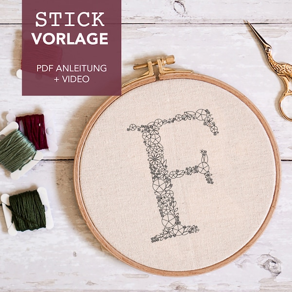 Embroidery Letter Template - Etsy