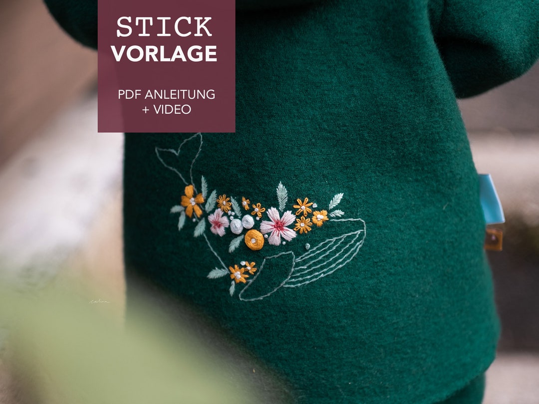 Stickvorlage BLUMENWAL / WAL mit Anleitung und Videotutorials als ...