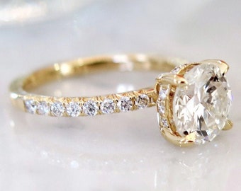 Round Solitaire Ring | Etsy