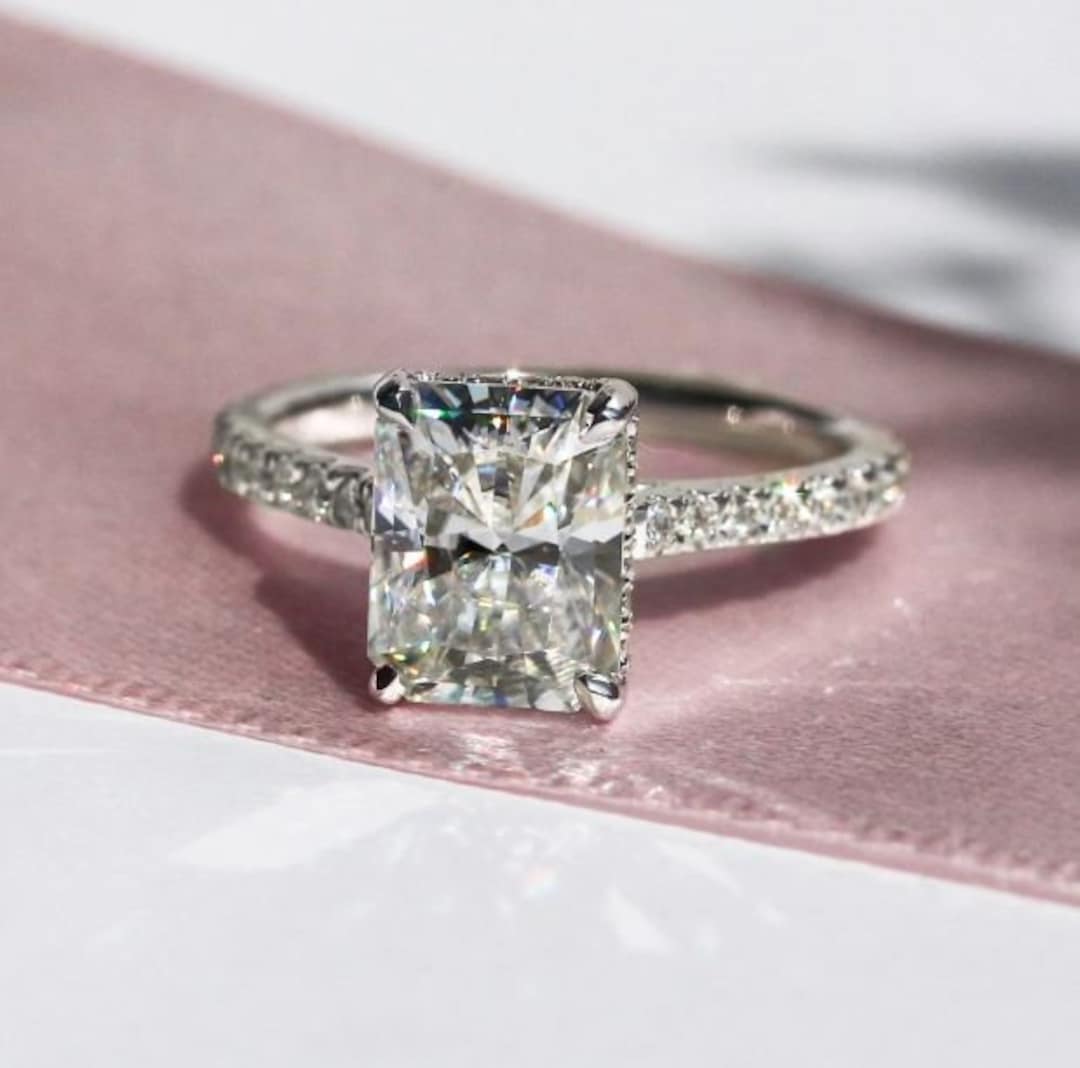 9x7 MM Radiant Cut Engagement Ring - Solitaire Ring - Radiant Cut ...