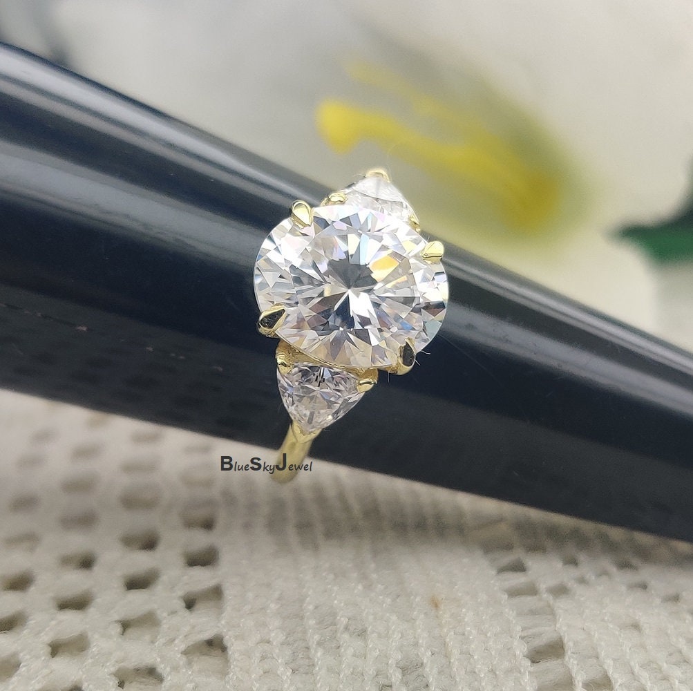 Yellow Gold Oval Cut Engagement Ring 11x9 Mm Oval Ring 2 Ctw - Etsy