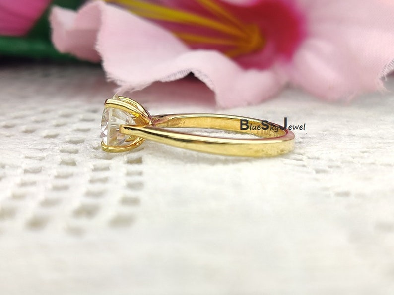 2ct Solitaire Engagement Ring Round Cut Man Made Diamond | Etsy