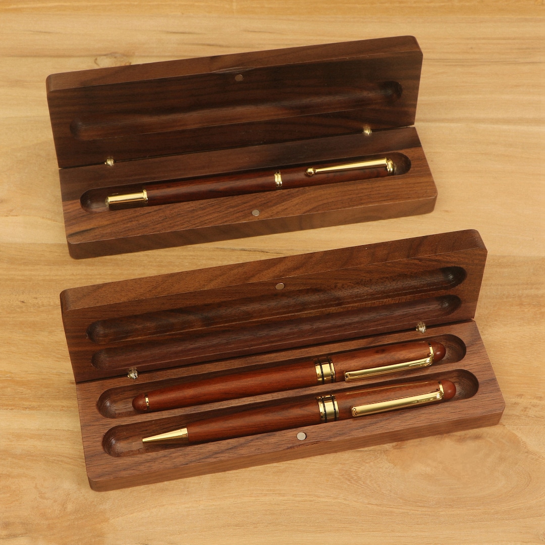 Personalized Wedding Pen, Engraved Wooden Pen, Walnut Pen With Box, Set ...