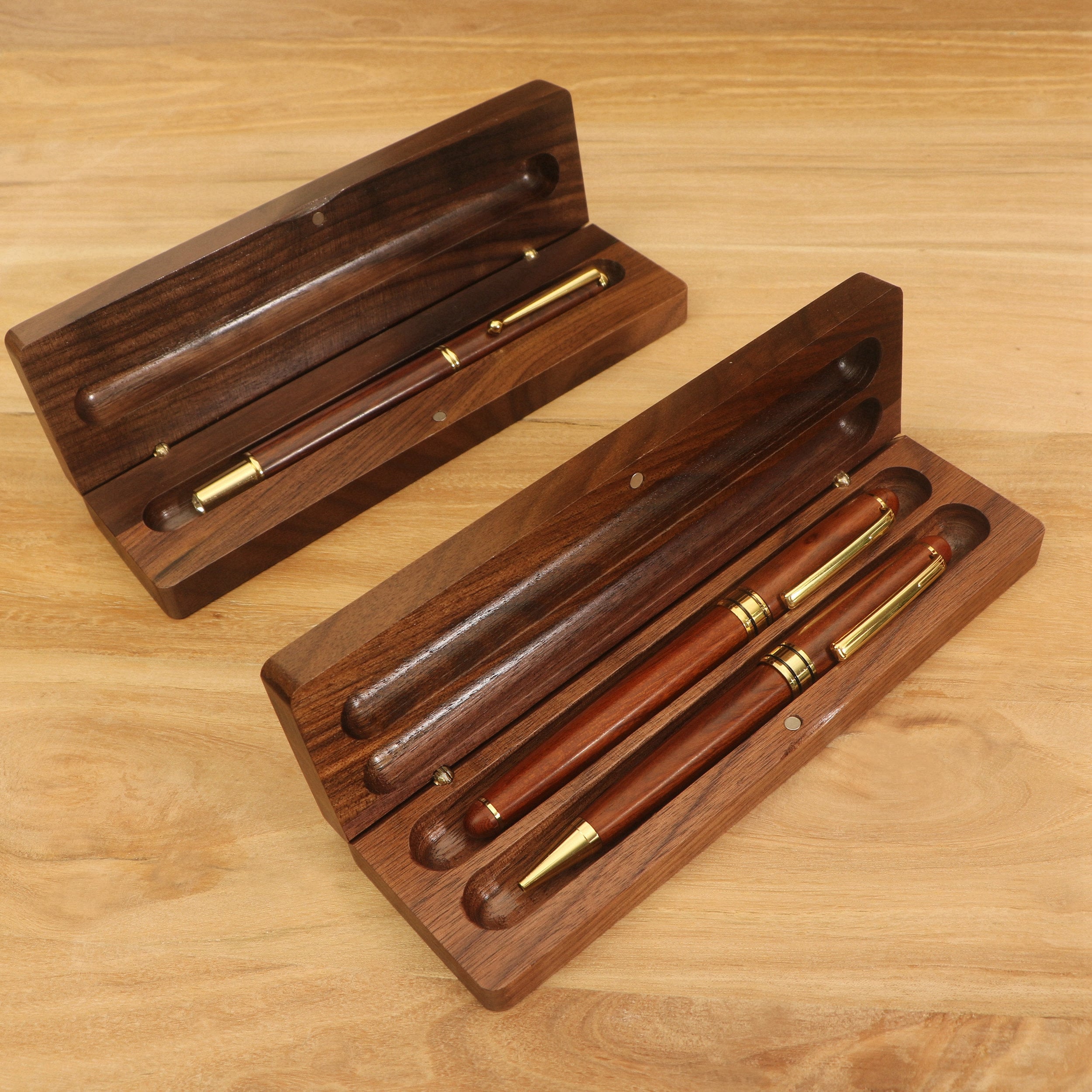 Personalized Wedding Pen, Engraved Wooden Pen, Walnut Pen With Box, Set ...