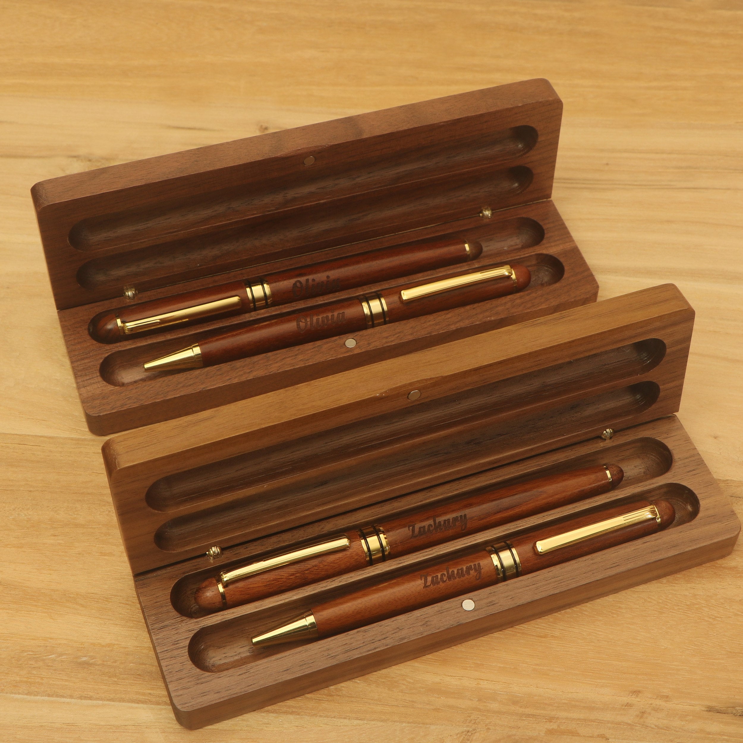 Personalized Walnut Wood Pen With Engraved Wood Box - Etsy