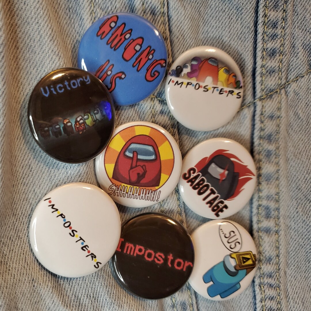 Among Us Novelty Pinback Buttons/pins - Etsy