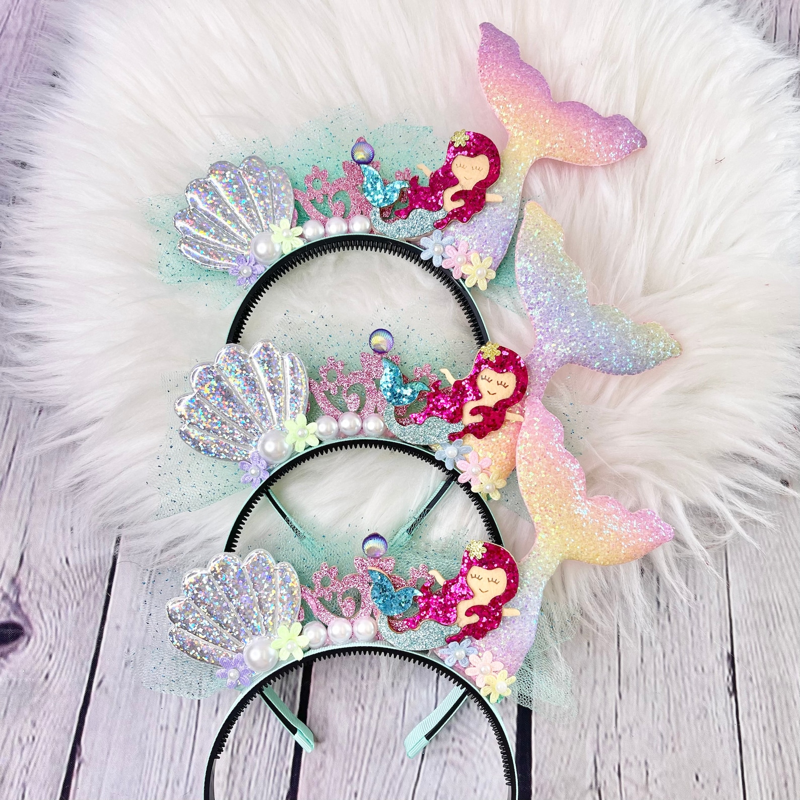 Mermaid Crown for Girls, Mermaid Birthday Party, Little Mermaid Tiara ...