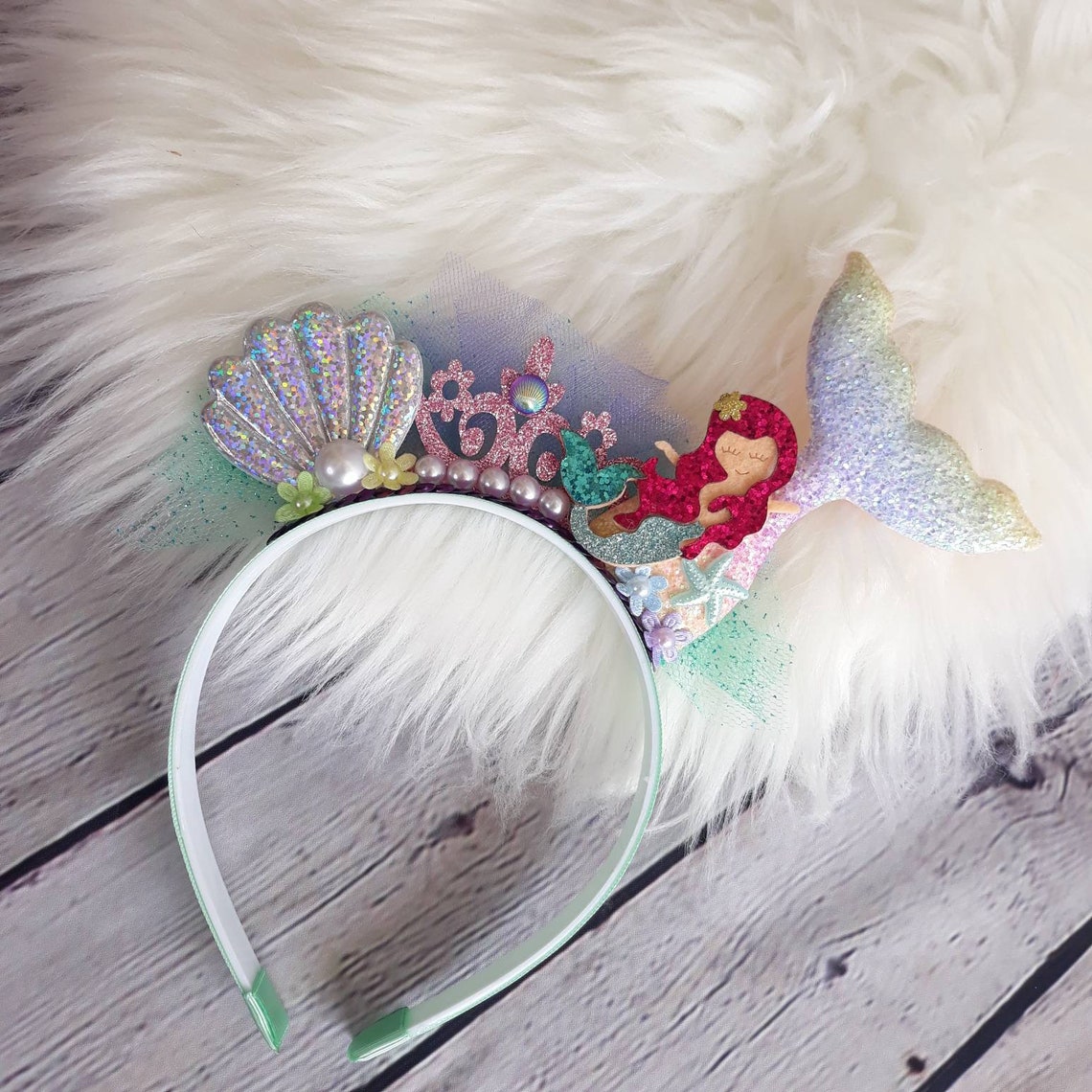 Mermaid Crown for girls Mermaid Birthday Party Little | Etsy