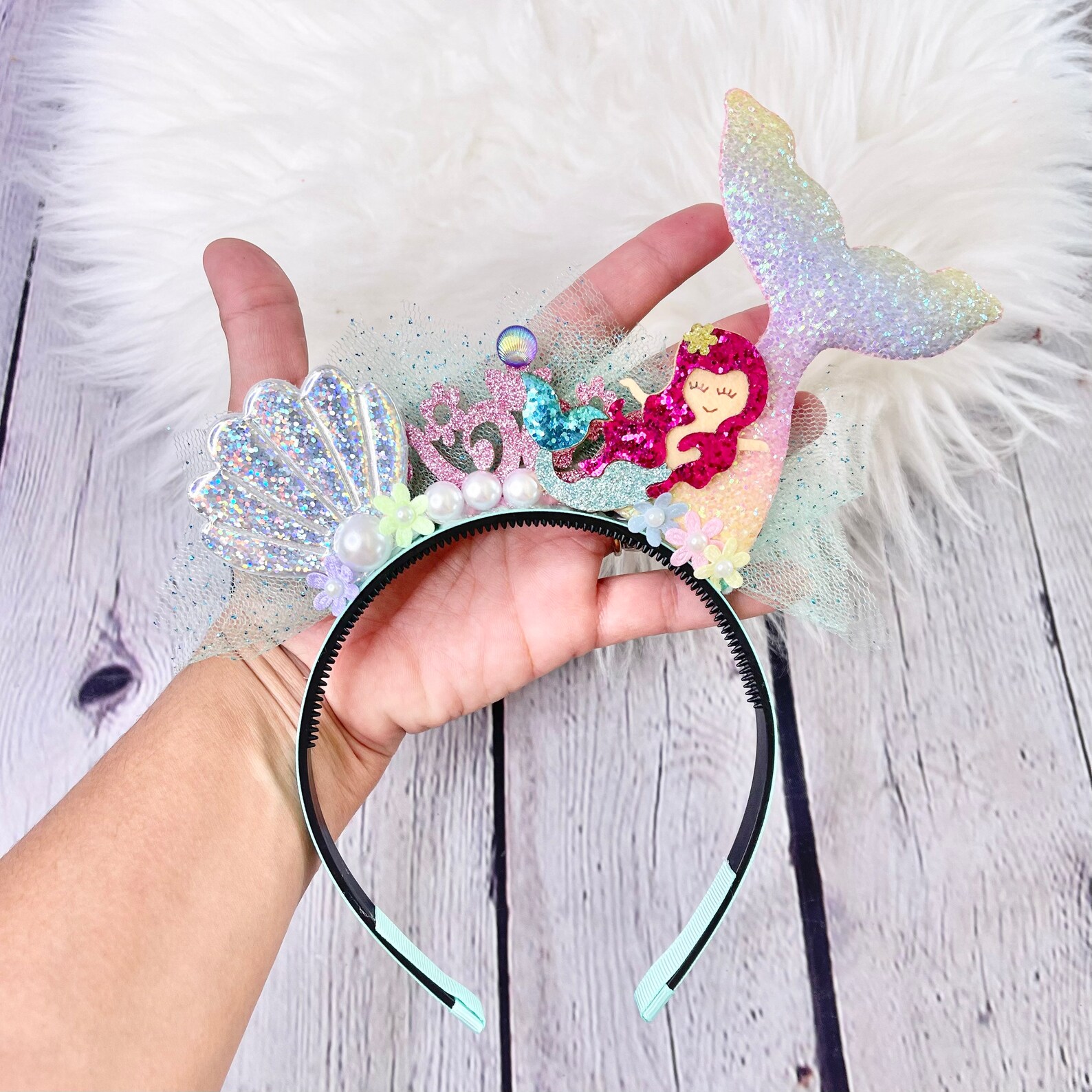 Mermaid Crown for Girls, Mermaid Birthday Party, Little Mermaid Tiara ...