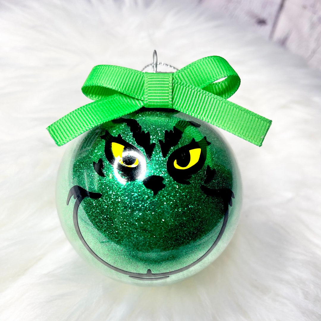 Green Grumpy Ornament, Christmas Green Monster Ornament, Grumpy ...