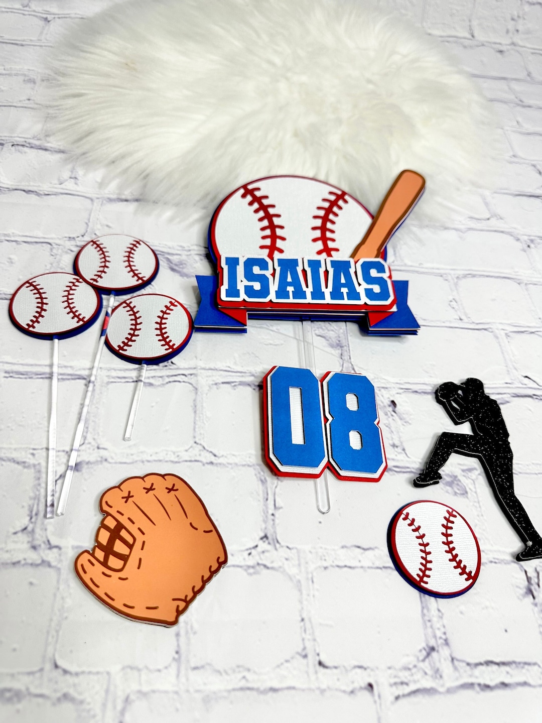 Baseball Cake Topper, Personalized Baseball Cake Topper, Baseball ...