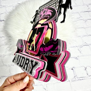 Personalized Soccer Girl Cake Topper: Glitter Birthday Party Decoration ...