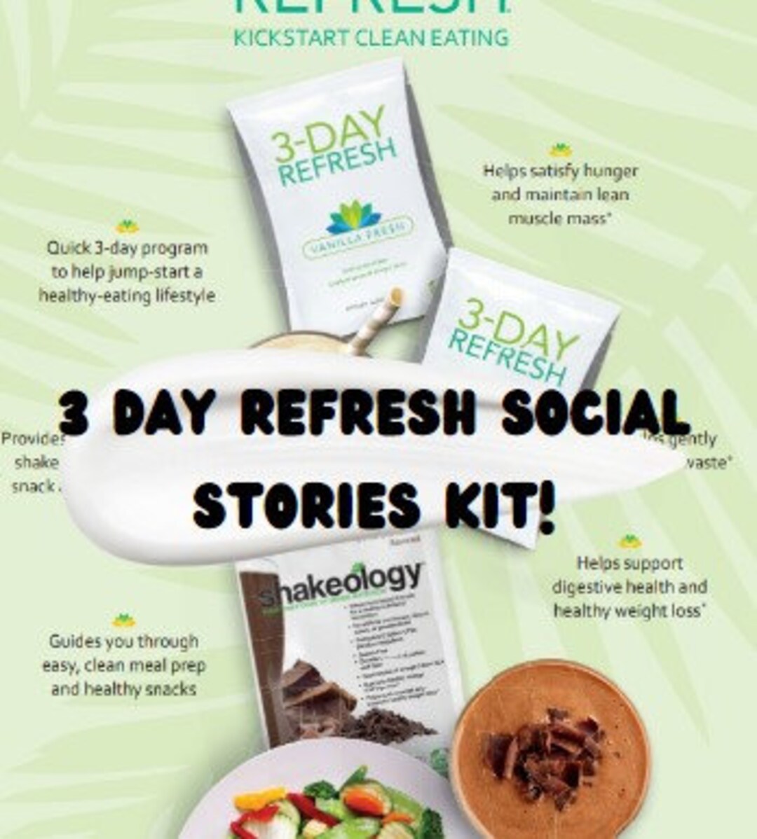 3 Day Refresh Stories Kit - Health Fitness Coach FB Insta Stories ...