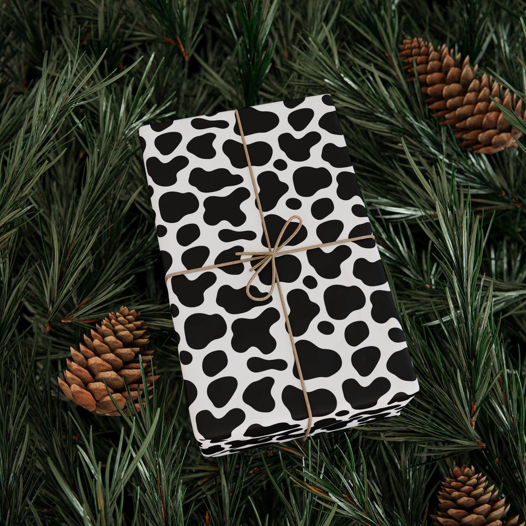 Cow Print Wrapping Paper Cute Wrapping Paper Christmas Paper - Etsy