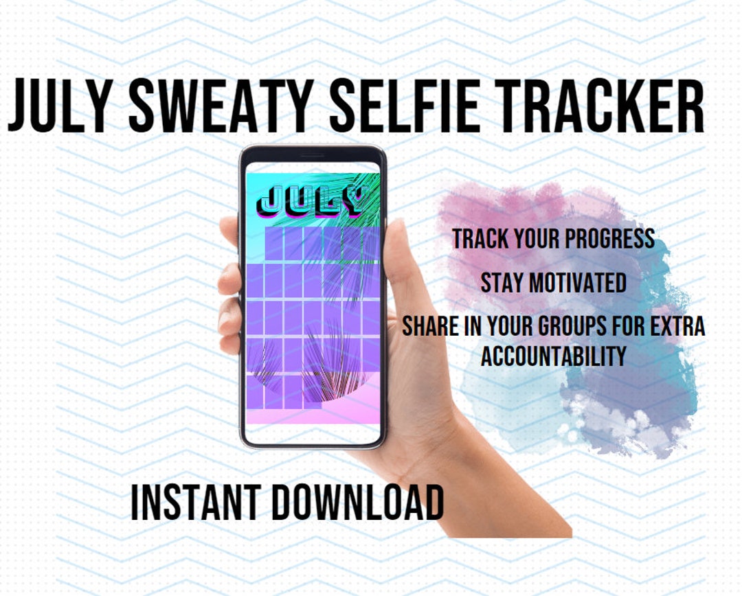 July Sweaty Selfie Tracker 2024 - Workout Tracker - Fitness Tracker - Etsy
