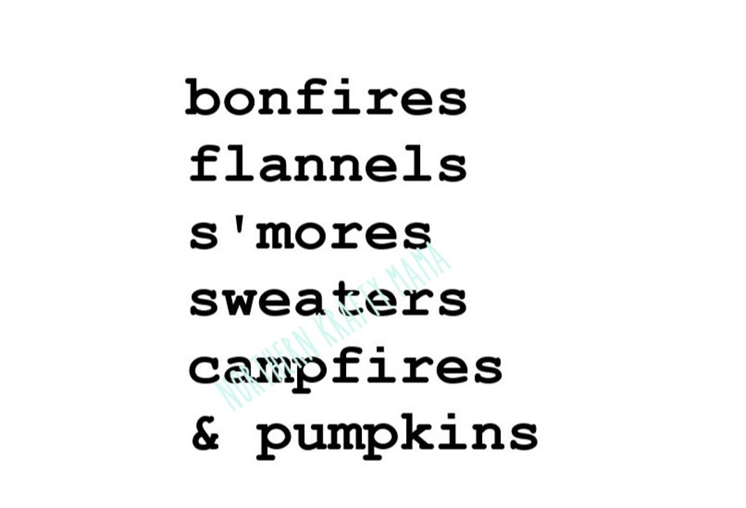 Bonfires Flannels Smores Sweaters Campfires Pumpkins SVG PNG JPG - Fall ...