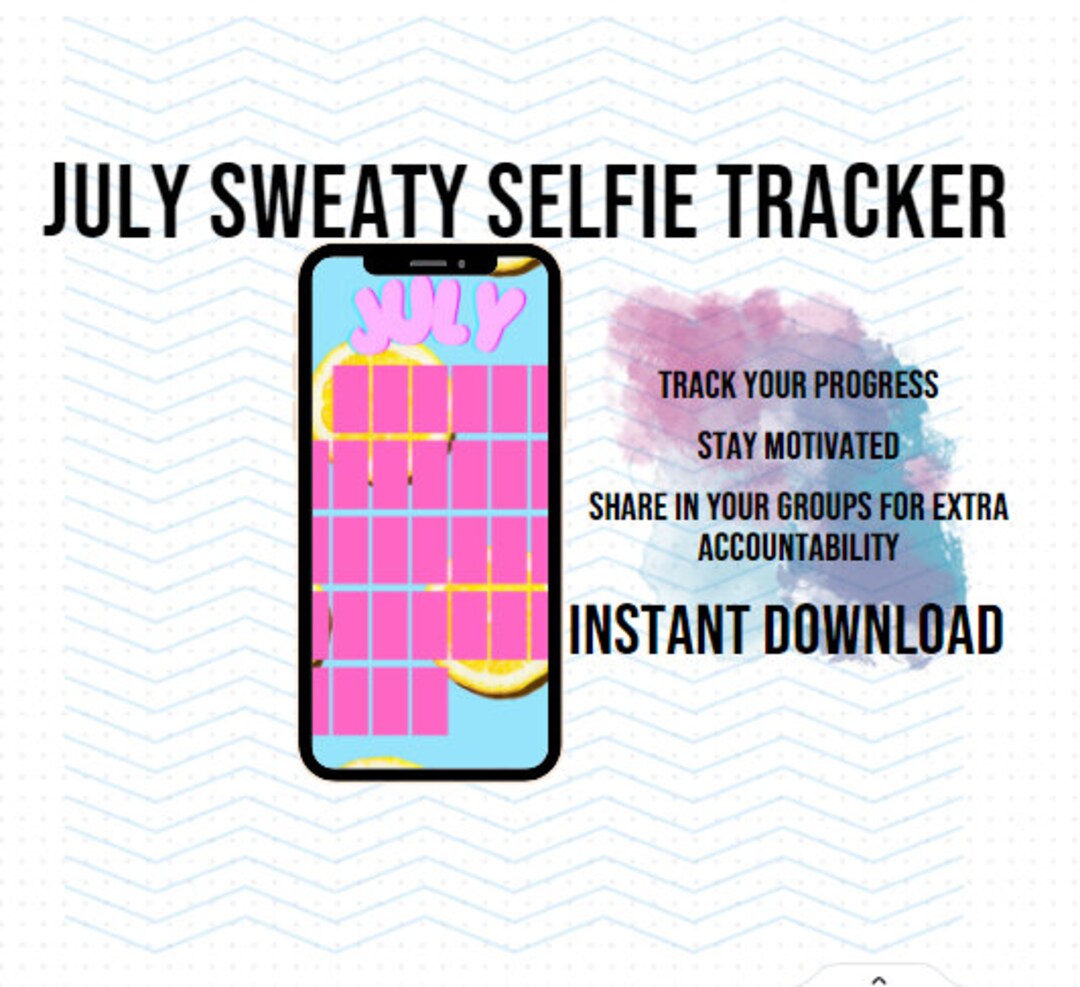 July Sweaty Selfie Tracker 2024 - Workout Tracker - Fitness Tracker - Etsy