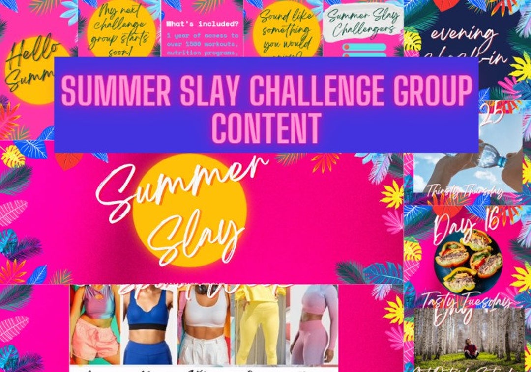 Summer Slay Coach Challenge Group Content - Story Templates - Posting ...