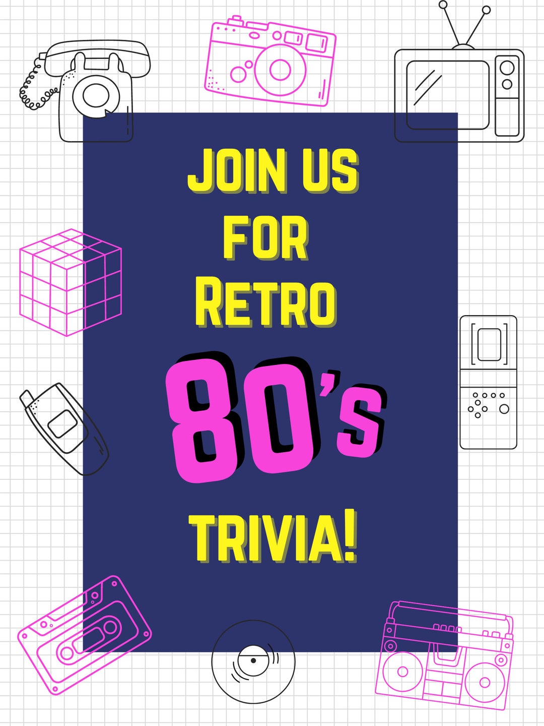 80s Trivia Social Media Game Package - Facebook Engagement Game - FB ...