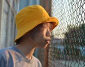Yellow Mustard Bucket Hat HQ Thick Fabric - Etsy