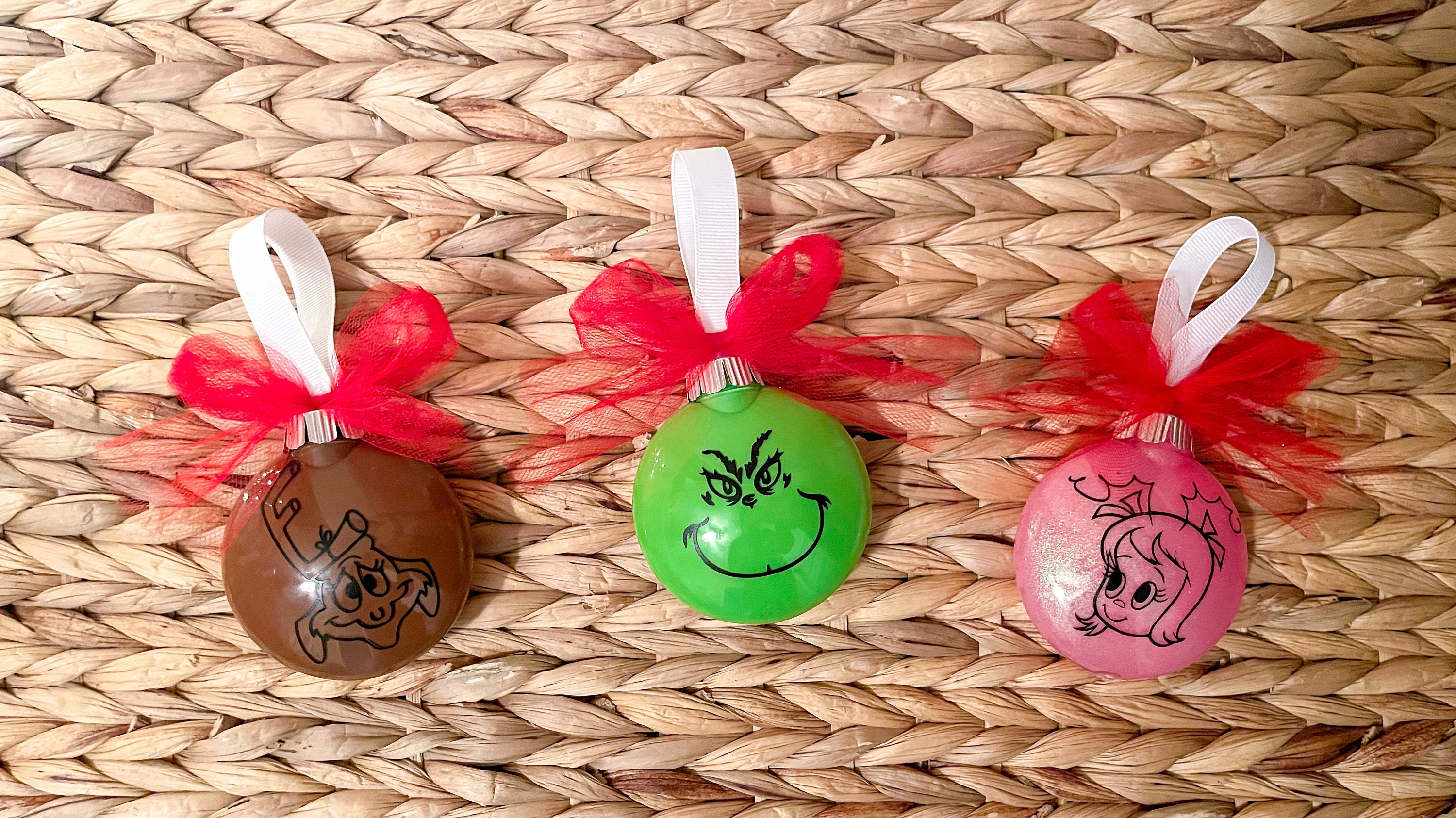 Grinch Inspired Ornament Set - Etsy