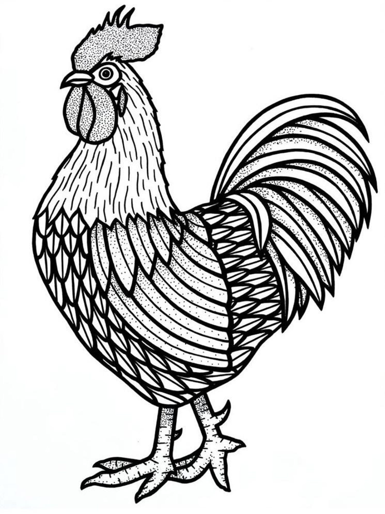Rooster Print - Etsy