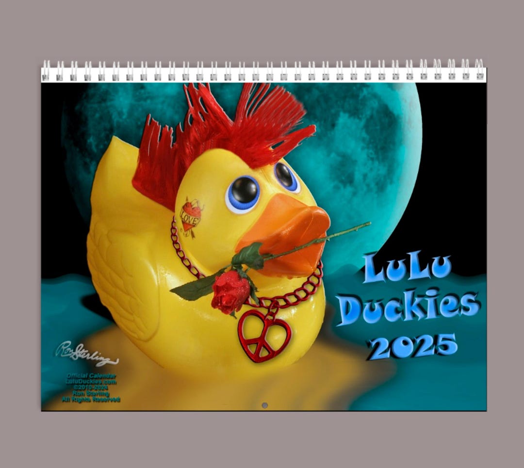 2025 Rubber Duck Wall Calendar 8.5x11 Images 12 Mo + Cover - 13 Unique ...