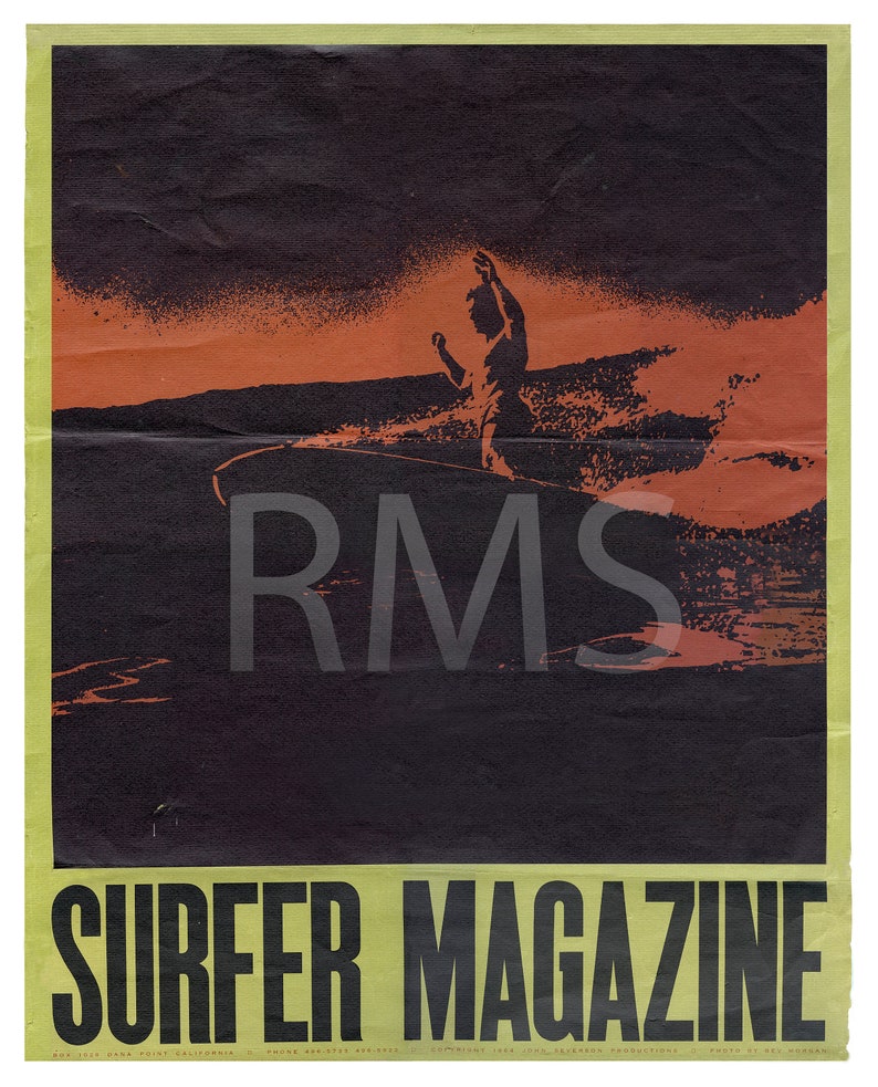 OOAK 18 X 24 1964 Surfer Magazine Poster Showing the Winner of the Very ...